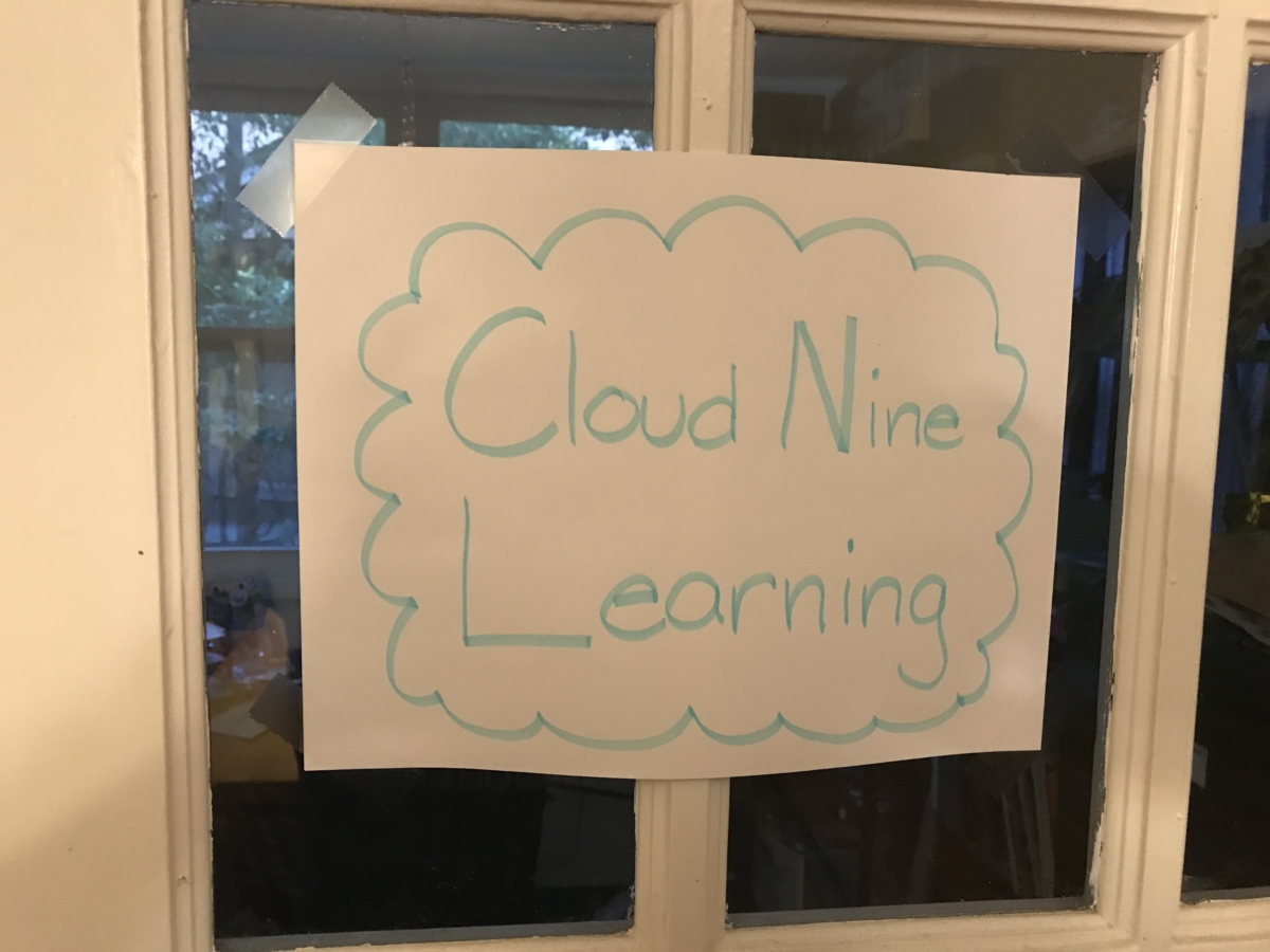 Our first company sign - Cloud 9 Learning